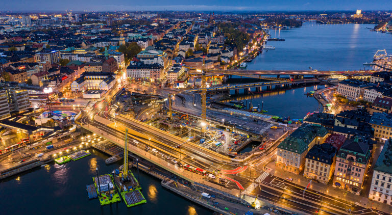 Slussen brigde, Sweden